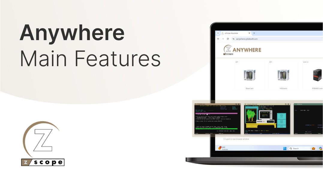 z/Scope Web Terminal Emulator Features: Secure Browser-Based Access